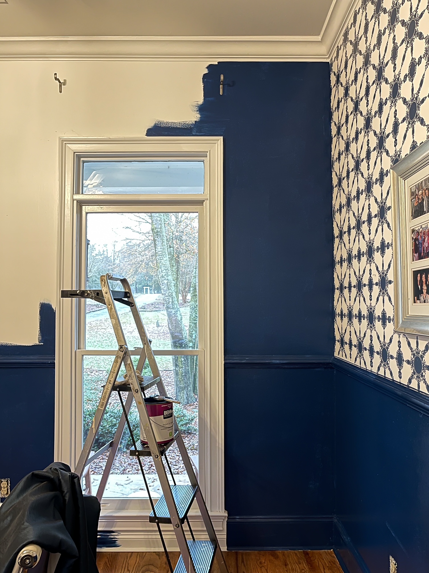 Office Makeover Using Compass Blue by Behr - Duke Manor Farm by Laura ...
